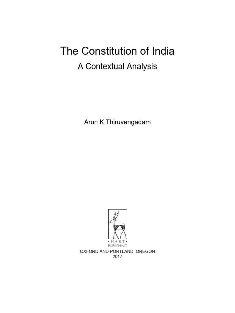 (Constitutional Systems of The World) Arun K Thiruvengadam - The Constitution of India - A ...
