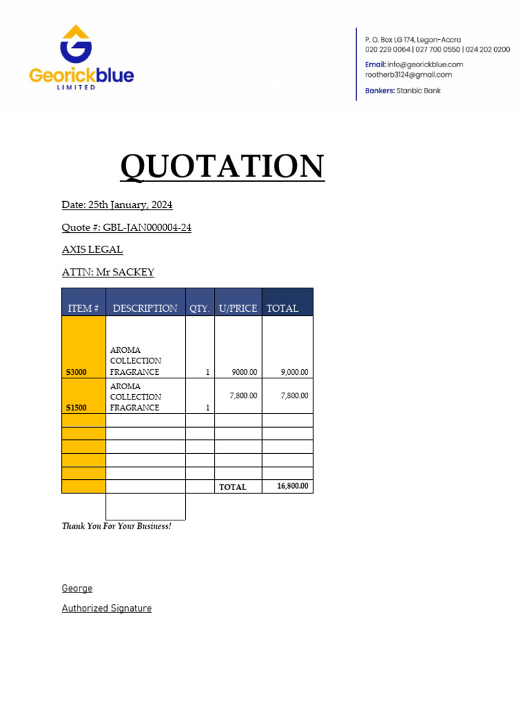 Axis Legal-Quotation | PDF