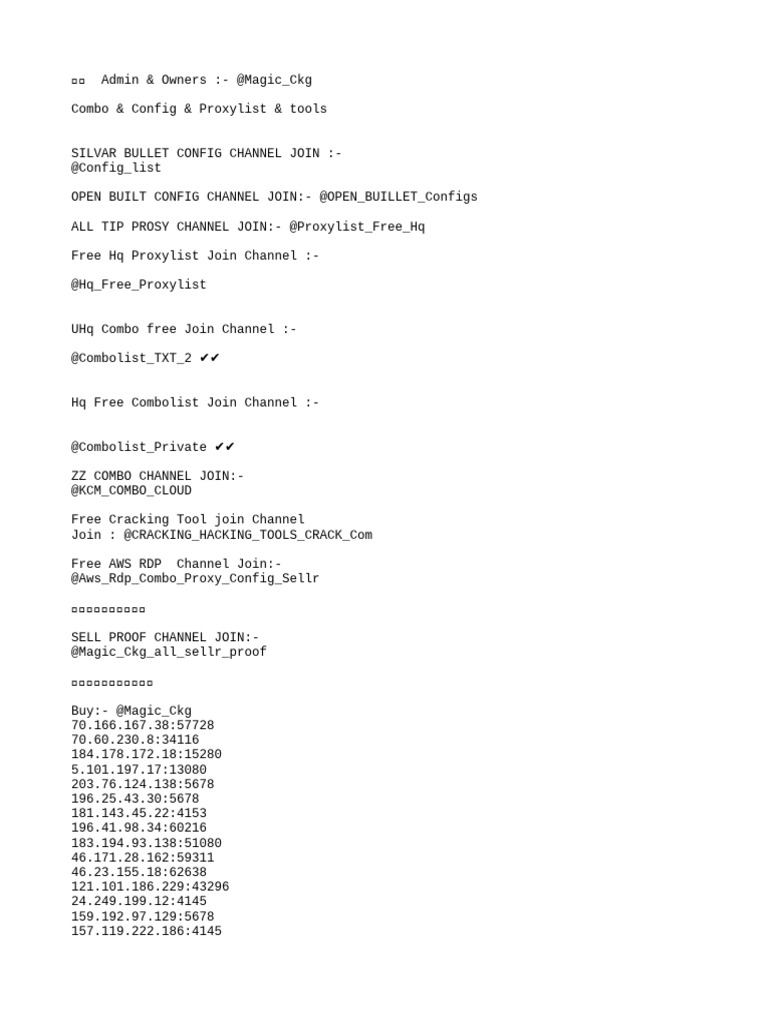 HQ Socks4 BY @magic - CKG | PDF | Computers | Technology & Engineering