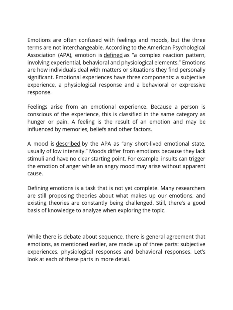 EMOTIONS | PDF | Emotions | Emotional Intelligence