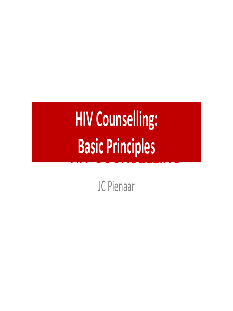 HIV Pre-Test Counselling Guidelines | PDF | Anger | Anxiety