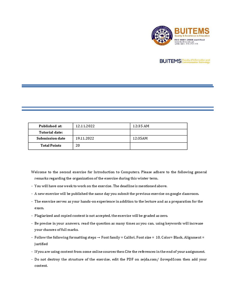 Muhammad Farhan 60042 ICT Exercise 2 | PDF | Computer Network | Cloud Computing