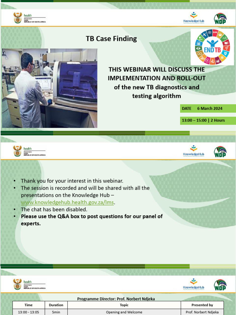 In-Session Slides - TB Case Finding - Webinar 3 - FINAL - 12 March ...