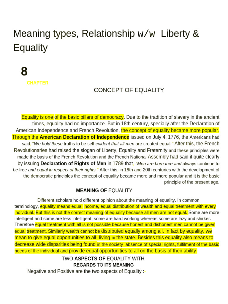 Understanding the Concept of Equality | PDF | Discrimination | Social ...