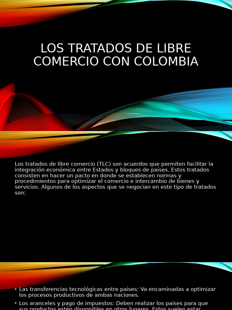 Los Tratados de Libre Comercio Con Colombia - 11° | PDF | Libre ...