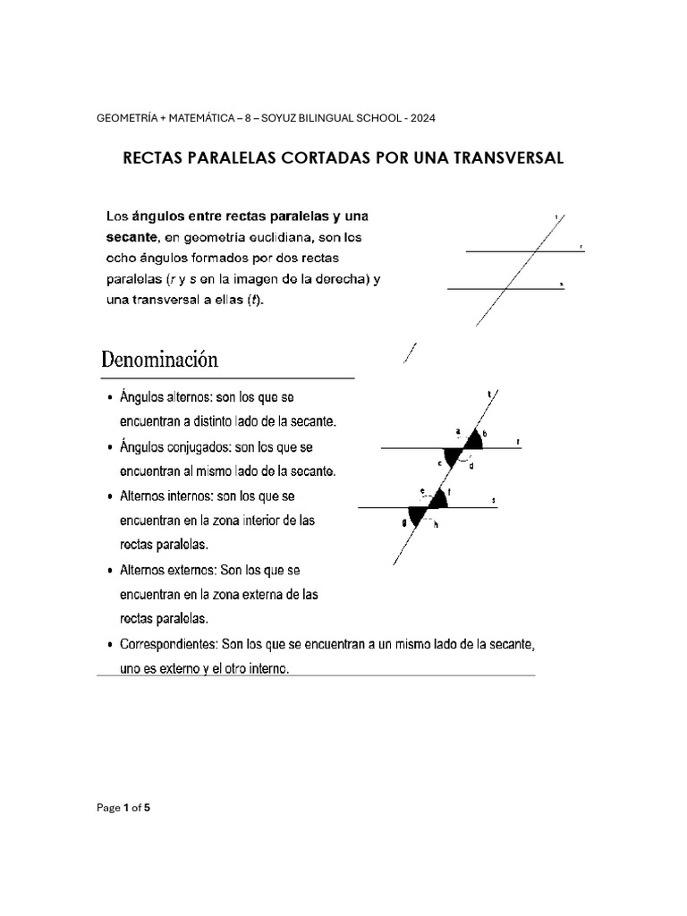 “rectas-paralelas-cortadas-por-una-transversal” | PDF