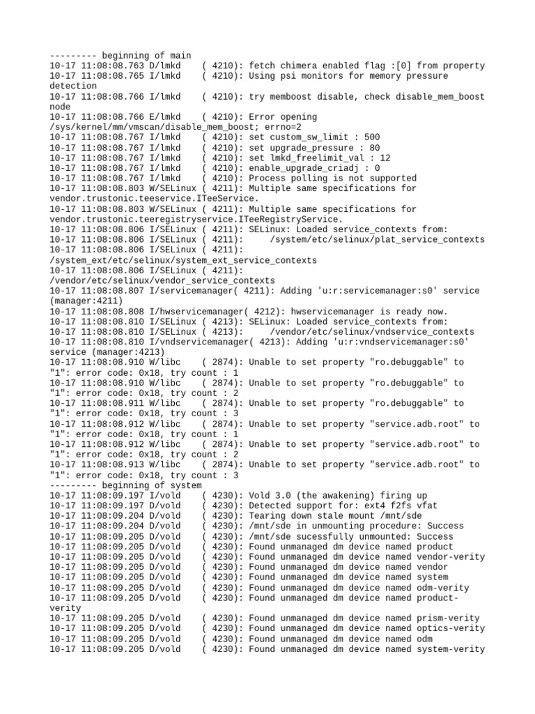 Logcat Prev CSC Log | PDF | Operating System Technology | System Software