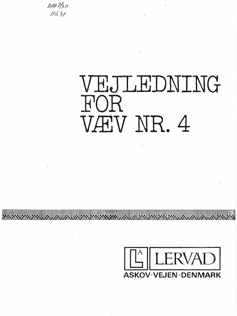Lervad Væv Nr. 4 | PDF