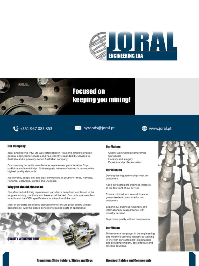 Joral Parts Portfolio Portugal | PDF | Machines | Mechanical Engineering