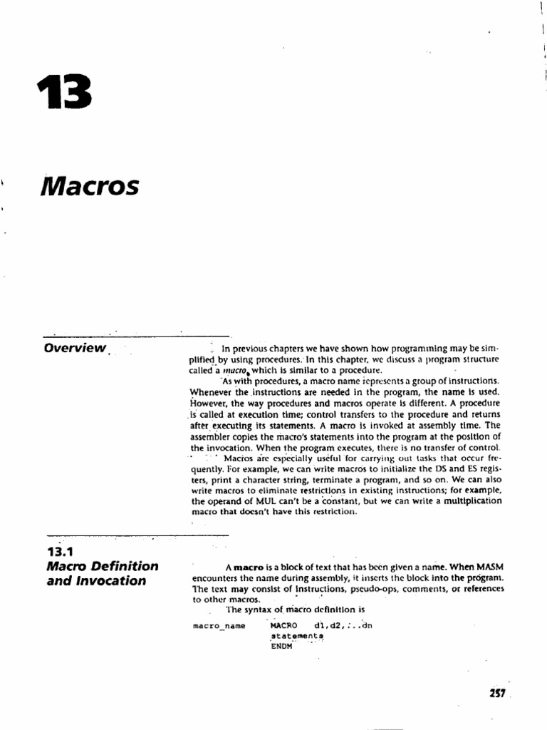 Assembly Language Programming and Organization of The IBM PC Ytha Yu Charles Marut Chapter 13 ...