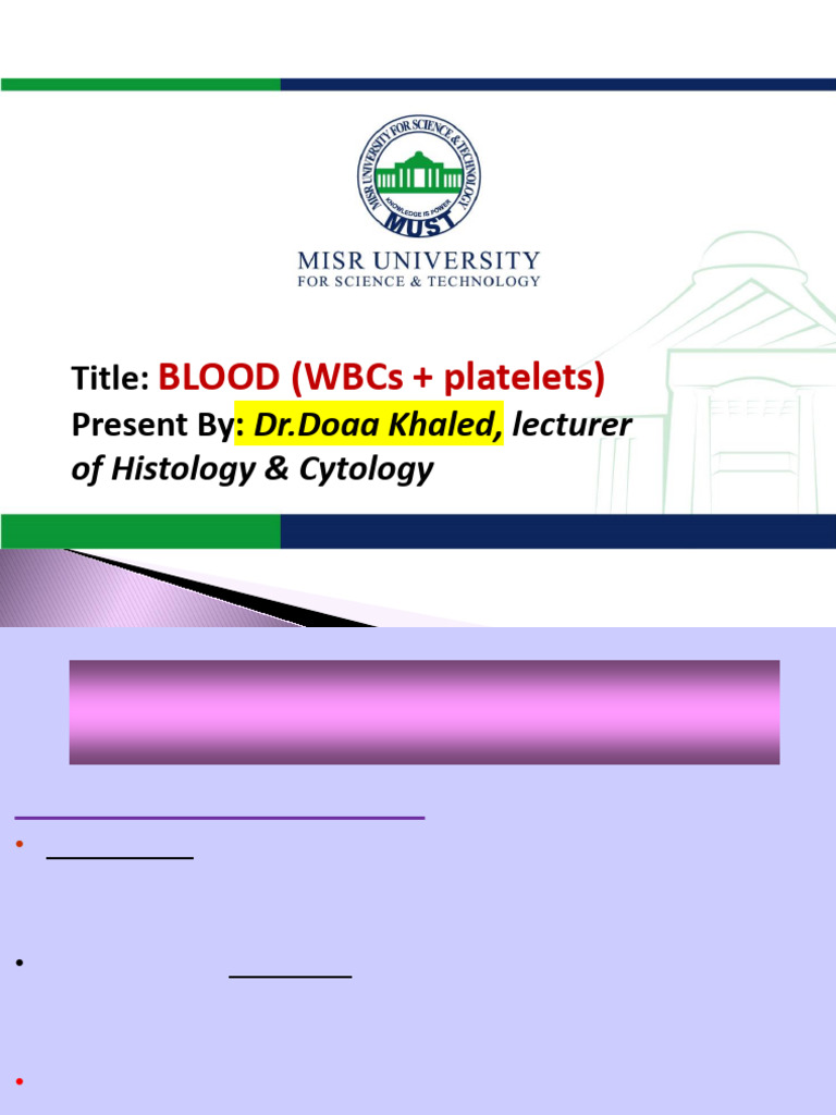 WBCs Platelets New | PDF | White Blood Cell | Lymphocyte