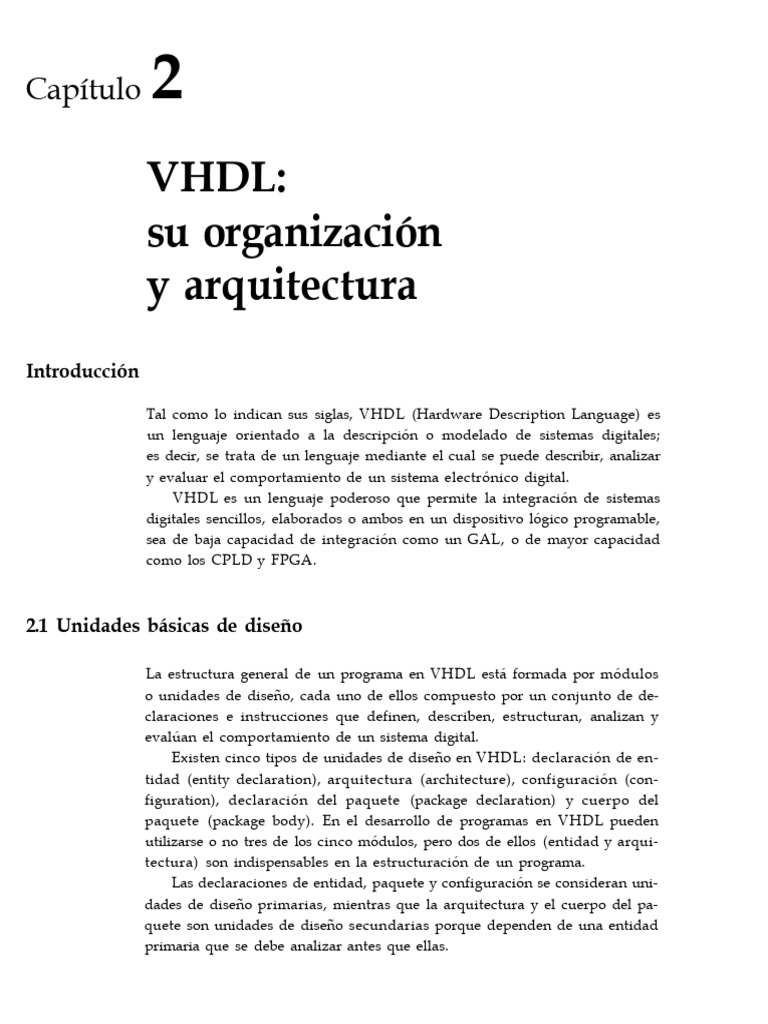 Texto1 VHDL | PDF | Vhdl | Ingeniería Informática