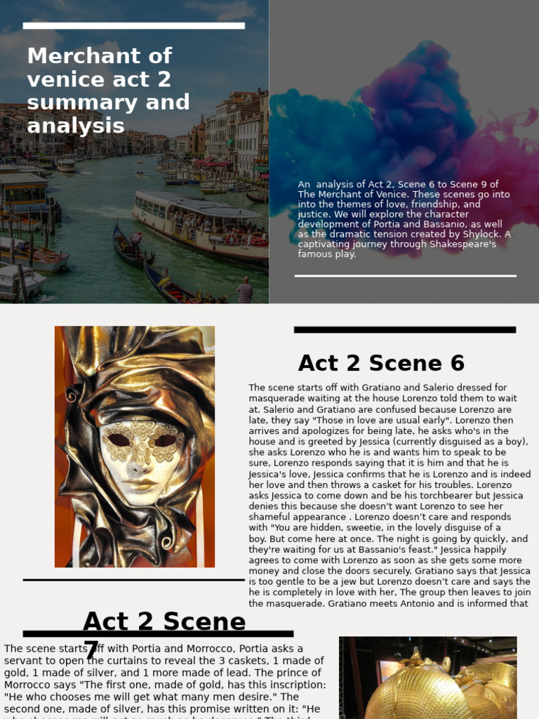 Merchant of Venice Summary and Analysis. | PDF | The Merchant Of Venice