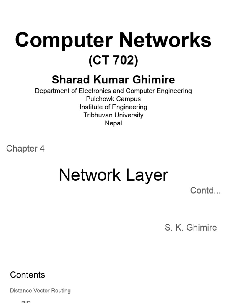 Ch4.E CN Network Layer | PDF | Routing | Computer Science