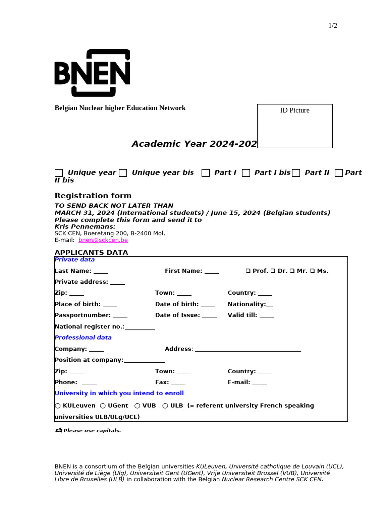 ApplicationForm 2024-2025 | PDF