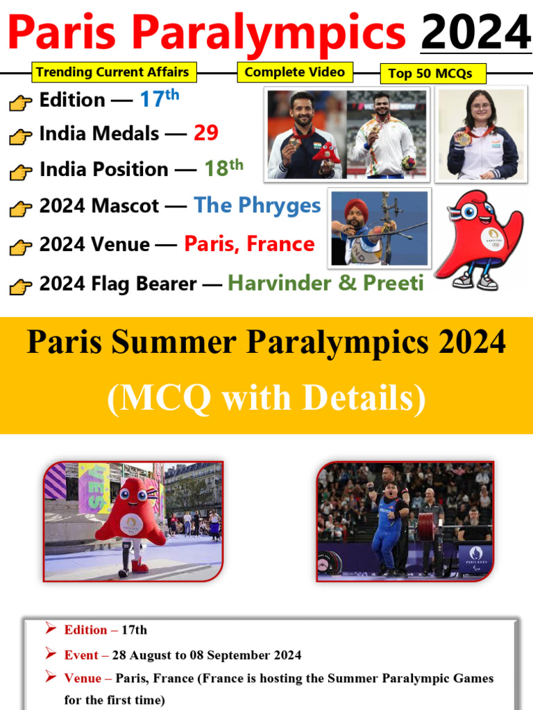 Paris Paralympic | PDF | Paralympic Games | Sports