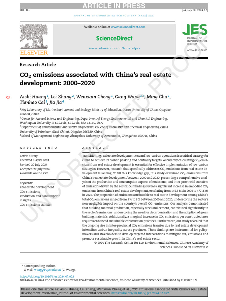 2024-CO2 Emissions Associated With China - S Real Estate Development ...