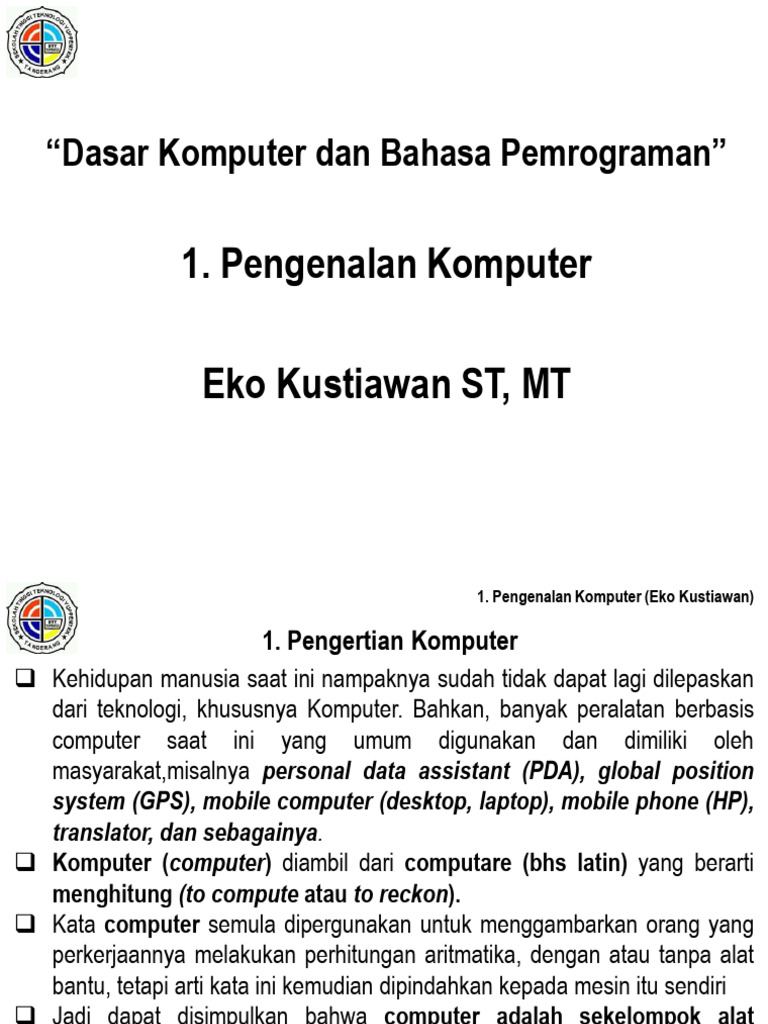 Pengenalan Komputer | PDF | Komputer