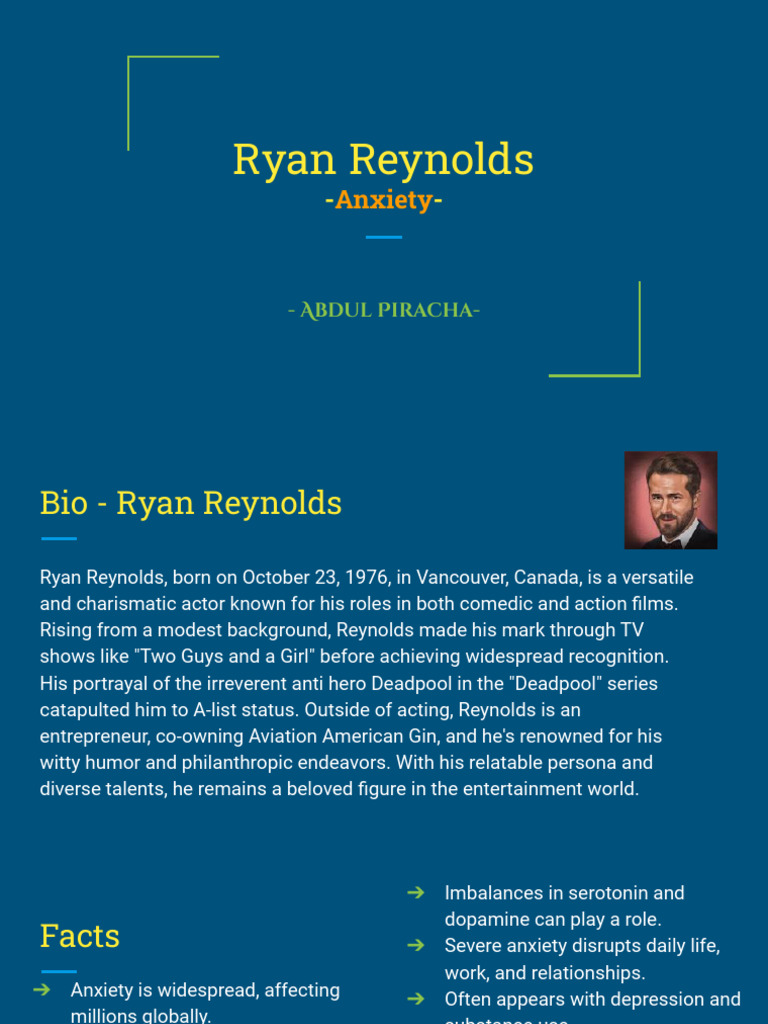 Celebrity Mental Disorder Project | PDF | Anxiety | Anxiety Disorder