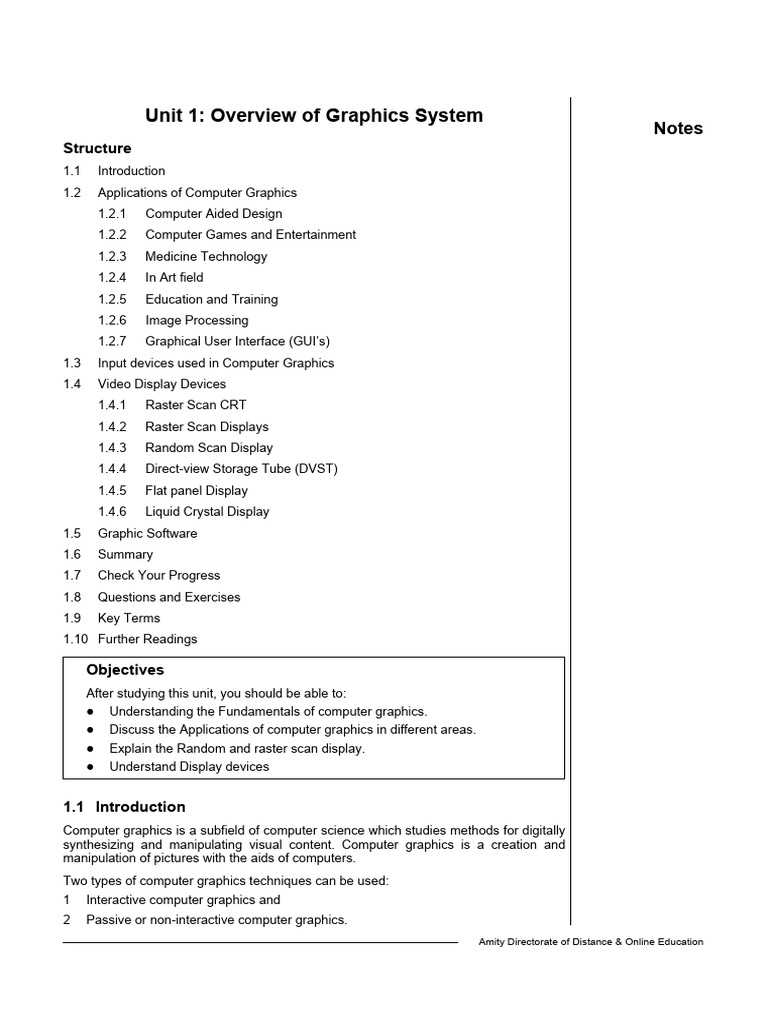 Computer Graphics | PDF | Graphics Software | Display Resolution