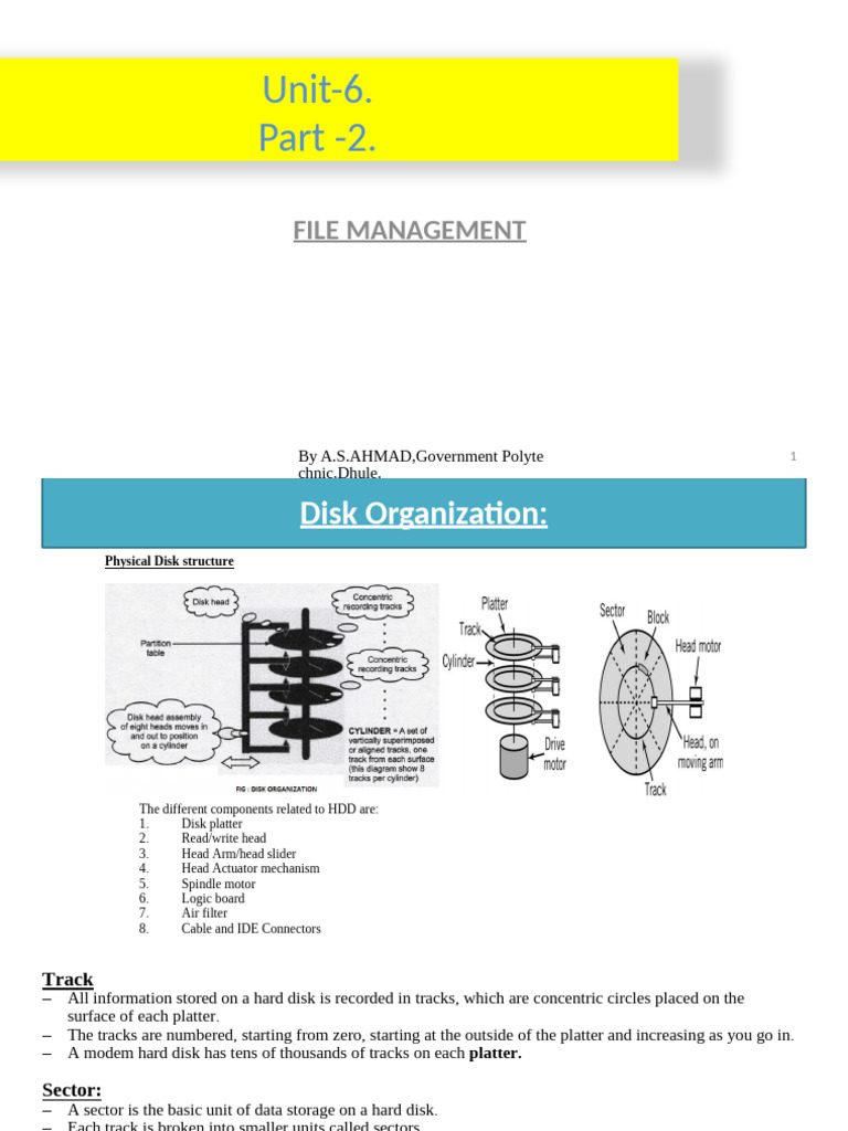 OS Unit 6 Part 2 I Scheme | PDF | Hard Disk Drive | Computer Engineering