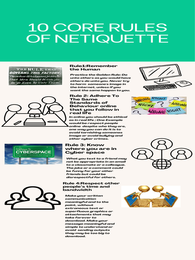 10 CORE RULE OF NETIQUETTE | PDF | Internet Forum