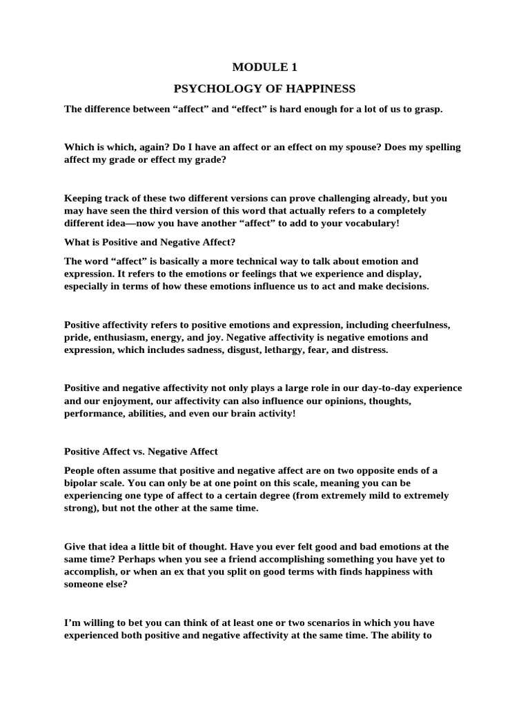 HAPPINESS | PDF | Affect (Psychology) | Happiness