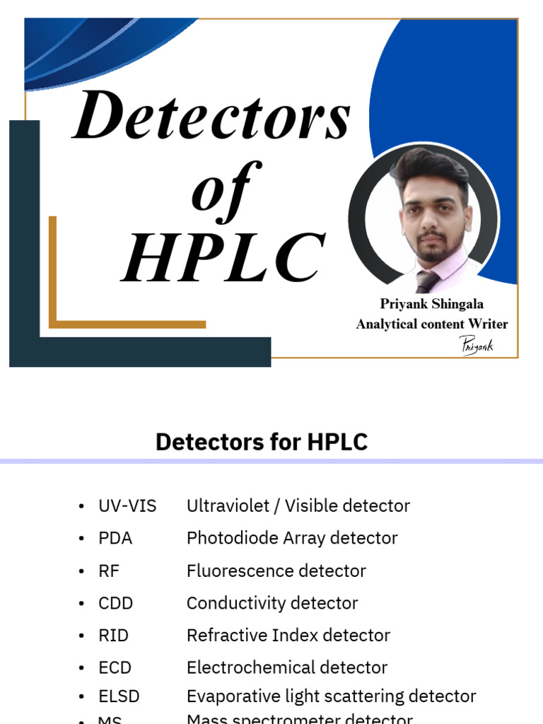 Overview of HPLC Detectors | PDF | Liquid Chromatography–Mass ...