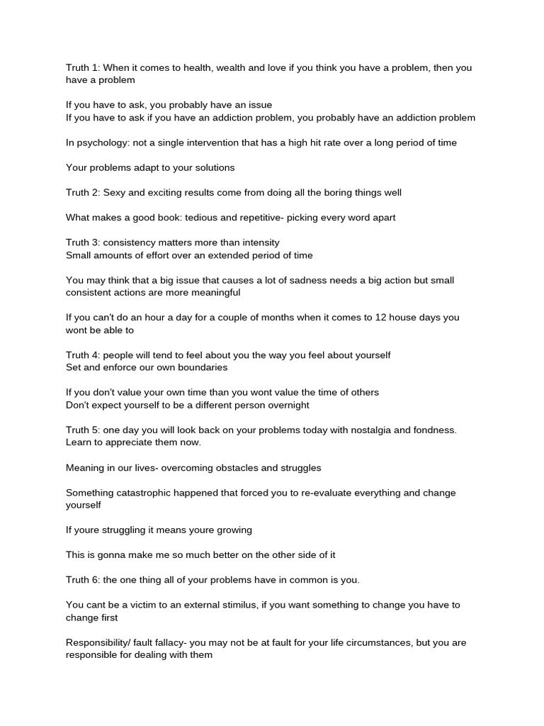 Notes From Youtube Video | PDF | Self-Improvement | Lifestyle