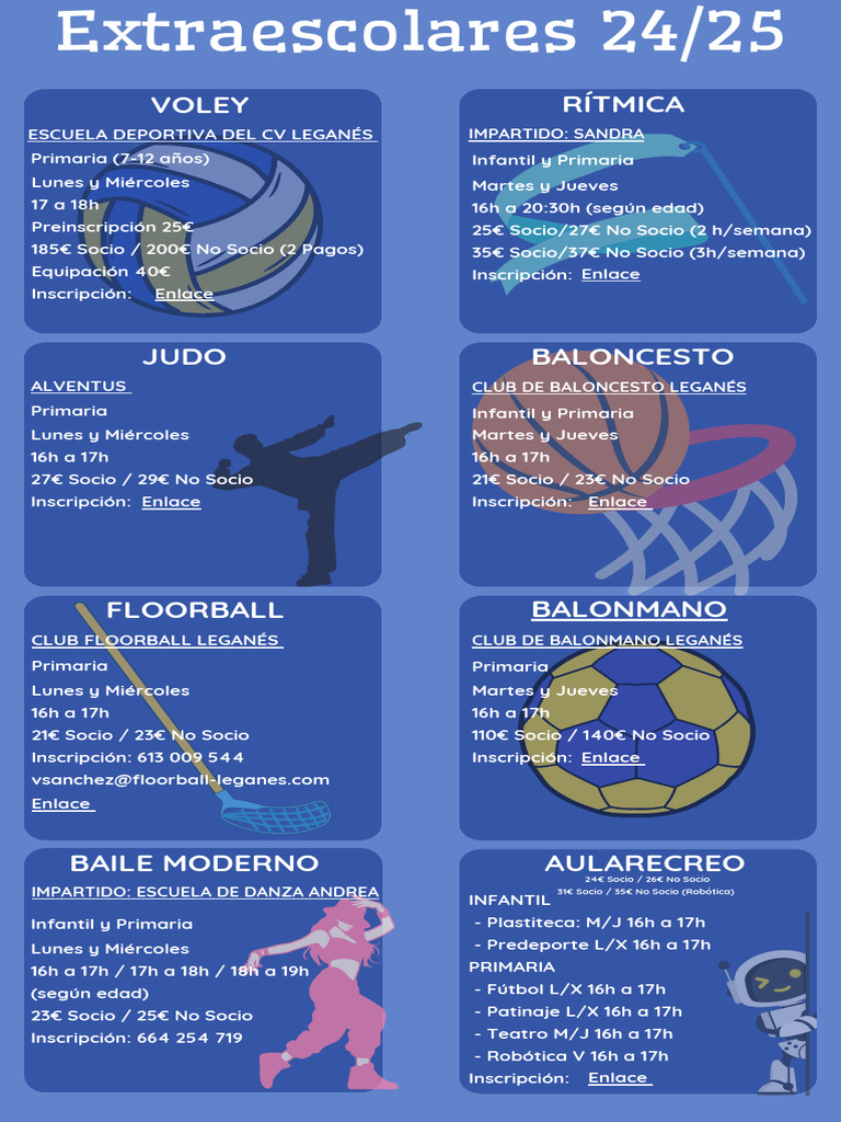 Cartel Extraescolares 24-25 | PDF