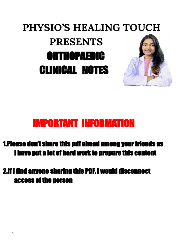 Ortho Clinical Part | PDF | Shoulder | Bone