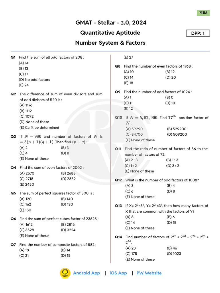 Number System | PDF | Factorization | Numbers