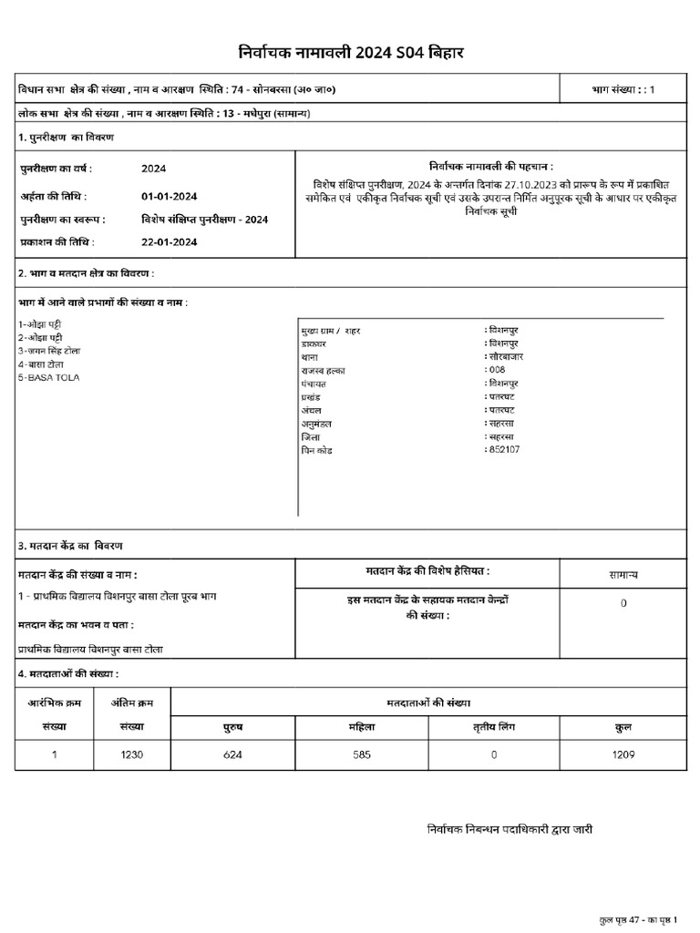 2024-EROLLGEN-S04-74-FinalRoll-Revision1-HIN-1-WI | PDF