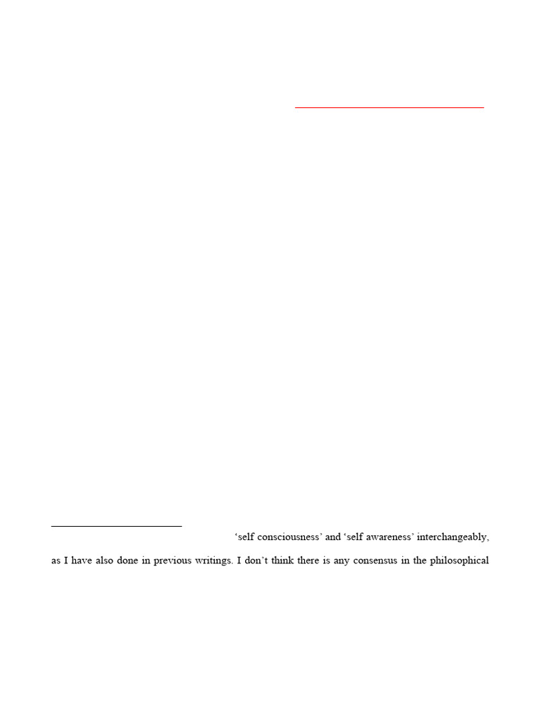 Consciousness Self Consciousness Selfhoo | PDF | Experience | Consciousness