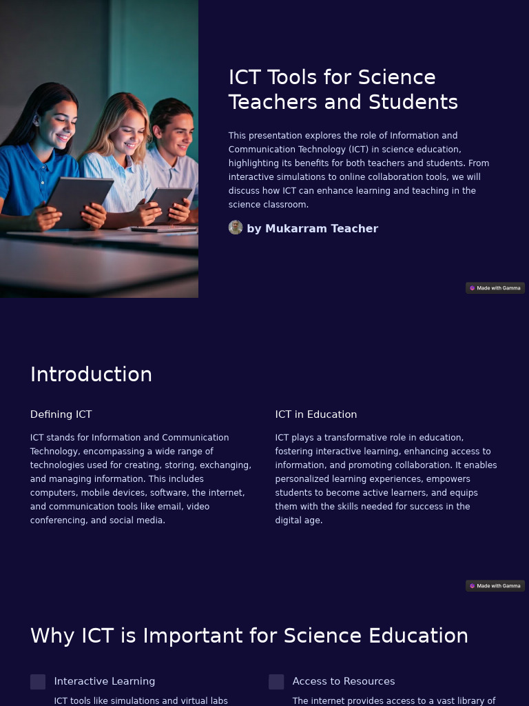 ICT Tools Enhancing Science Education | PDF | Educational Technology ...