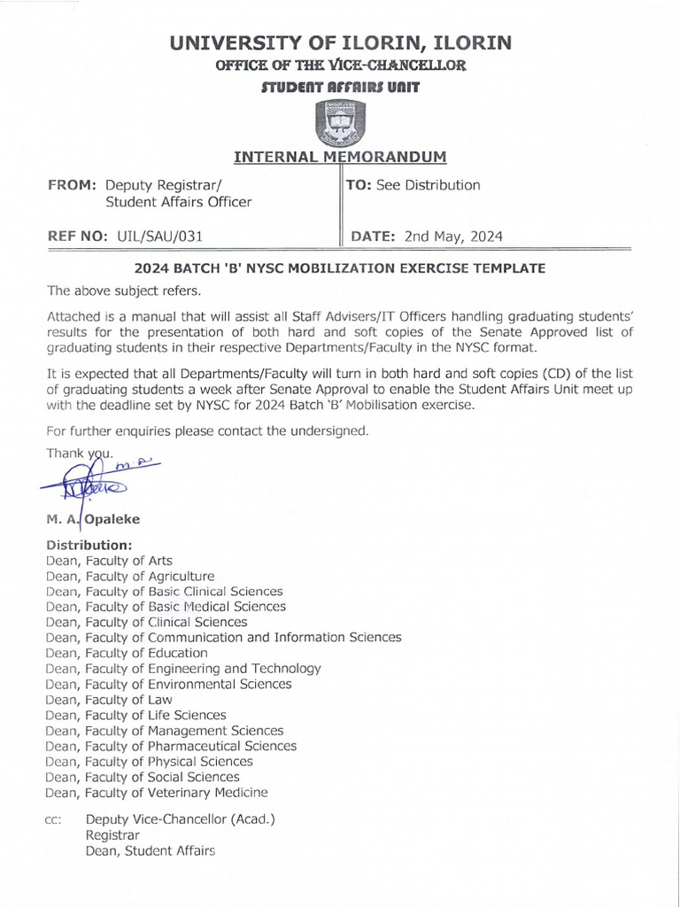 NYSC Template Manual | PDF