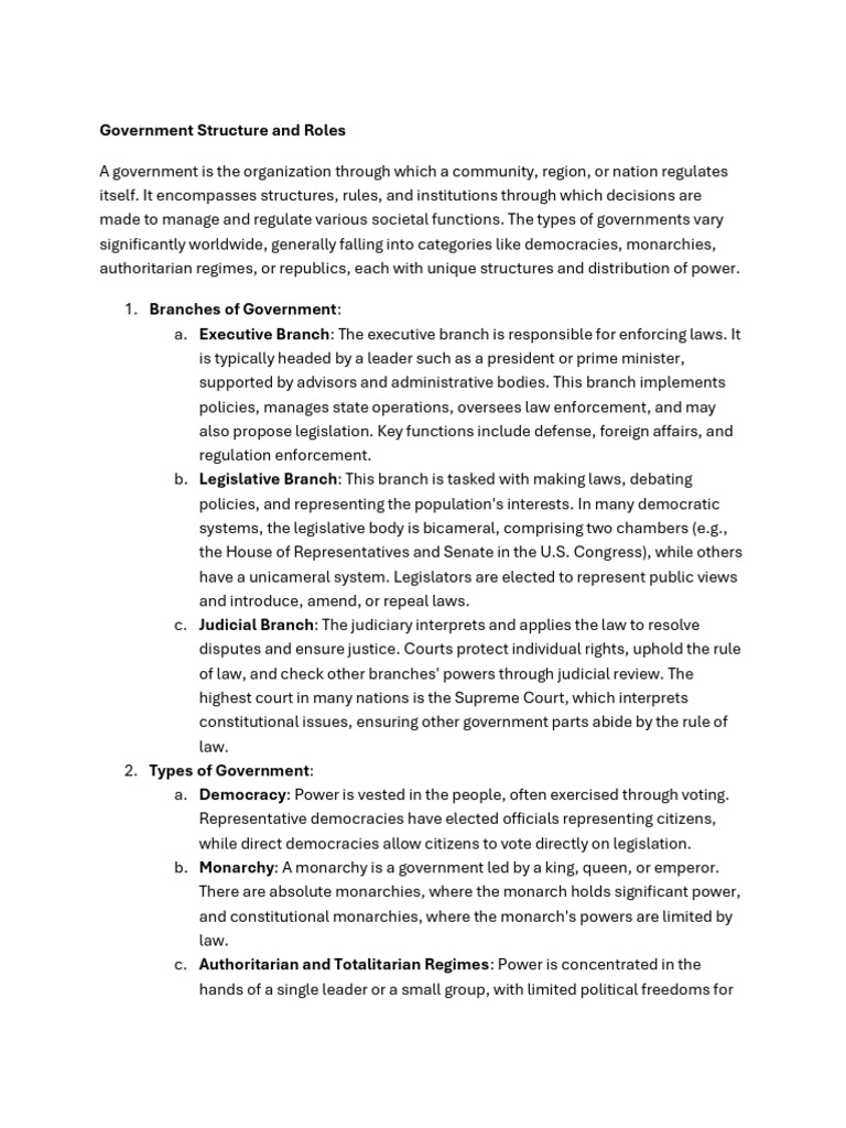 Gov 2306 Notes | PDF | Government | Democracy