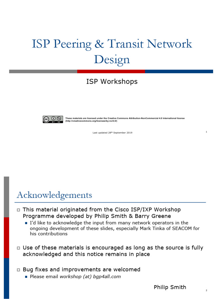 06-Peering Transit Network Design | PDF | Router (Computing) | Service ...