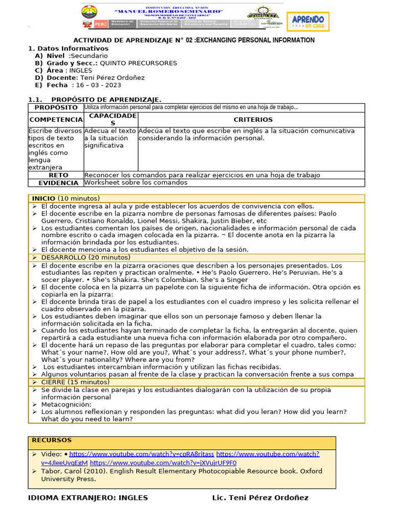 Act 04 English Pre | PDF