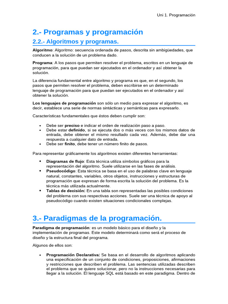 Programacion | PDF | Lenguaje de programación | Programación de computadoras