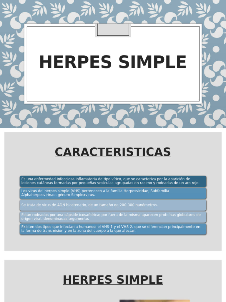 Características y Tratamiento del Herpes Simple | PDF | Virus | Inmunología