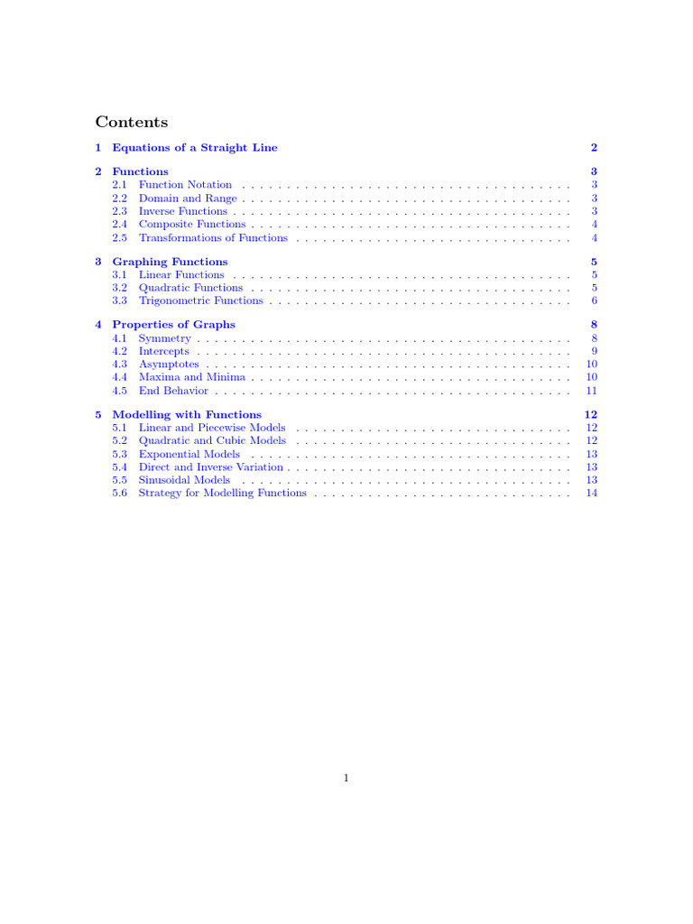 IB Mathematics AI SL Notes for Functions | PDF | Trigonometric ...