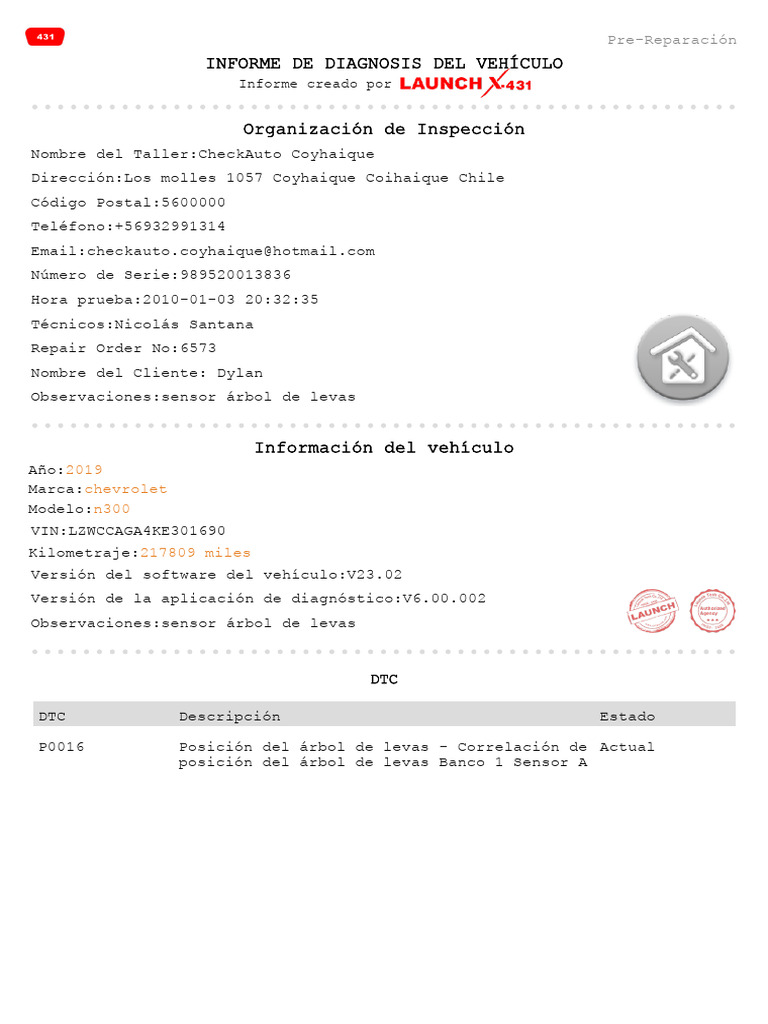 EOBD2 LZWCCAGA4KE301690 Códigodeerror 20100103203235 | PDF | Finanzas y ...
