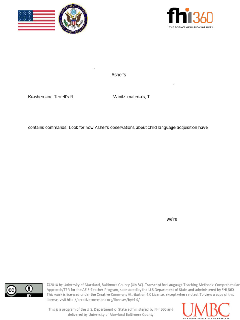 3 3 1 Language Teaching Methods Comprehension Approach Tpr