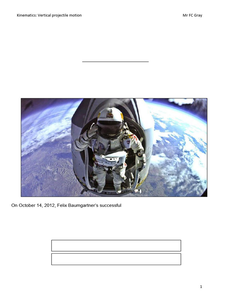 A - 3,4,5 Kinematics 1D Vertical Projectile Motion and Graphs New 2 ...