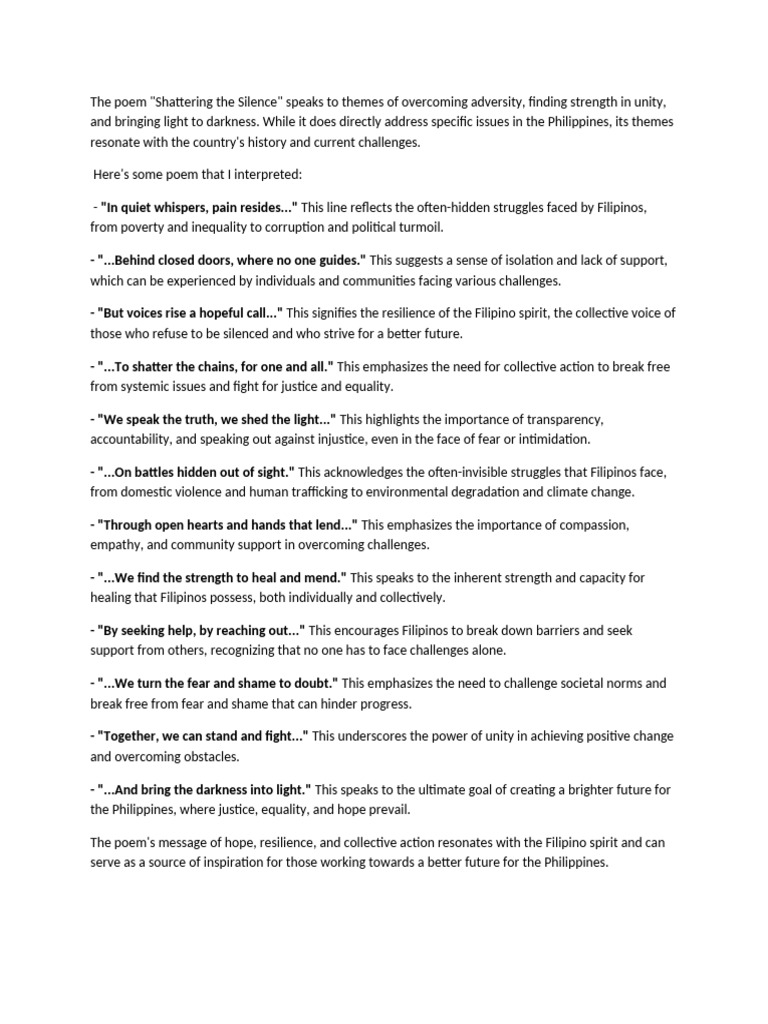 The Poem - Shatt-WPS Office | PDF | Philippines | Psychological Resilience