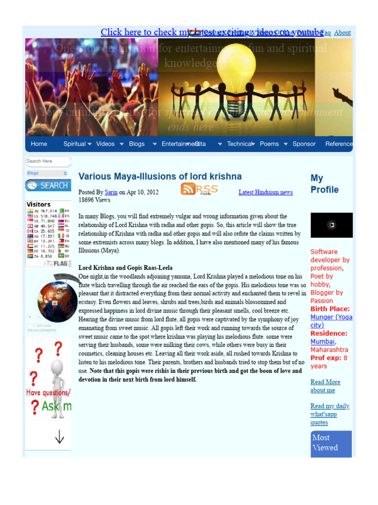 Various Maya-Illusions of Lord Krishna | PDF | Krishna | Hinduism