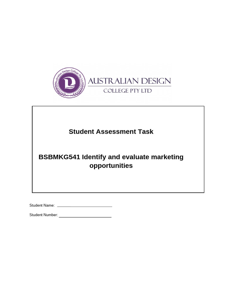 BSBMKG541 Student Assessment Tasks 12-01-21 | PDF | Return On ...