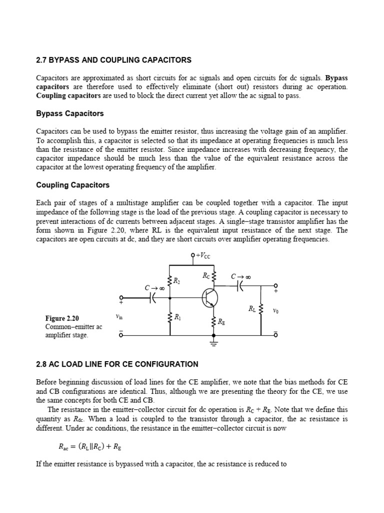 CE BJT Amplifier | PDF | Amplifier | Capacitor