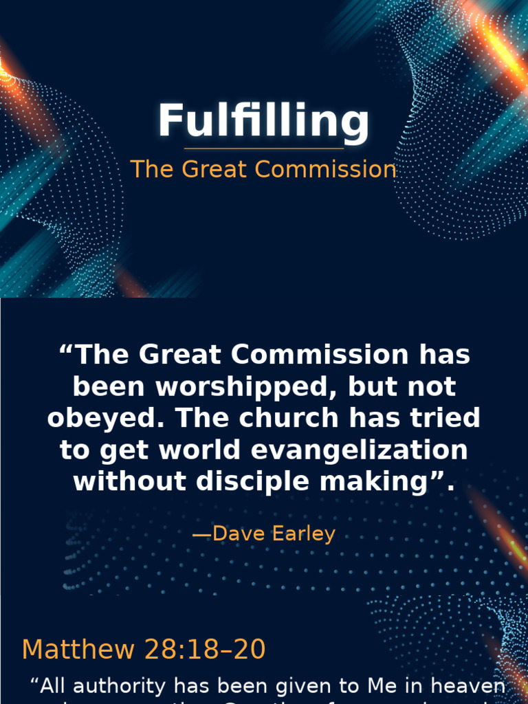 Fulfilling The Great Commission | PDF | Jesus | Great Commission